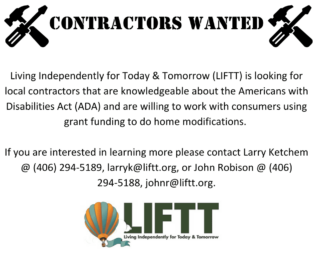 Contractors needed for Grant Projects - LIFTT